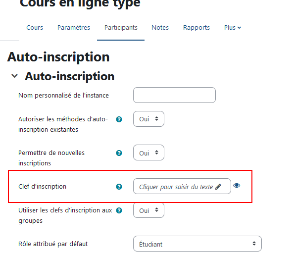 Gérer les inscriptions d’un espace – Service Universitaire de Pédagogie